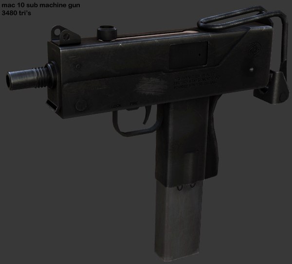 mac 10 3d model