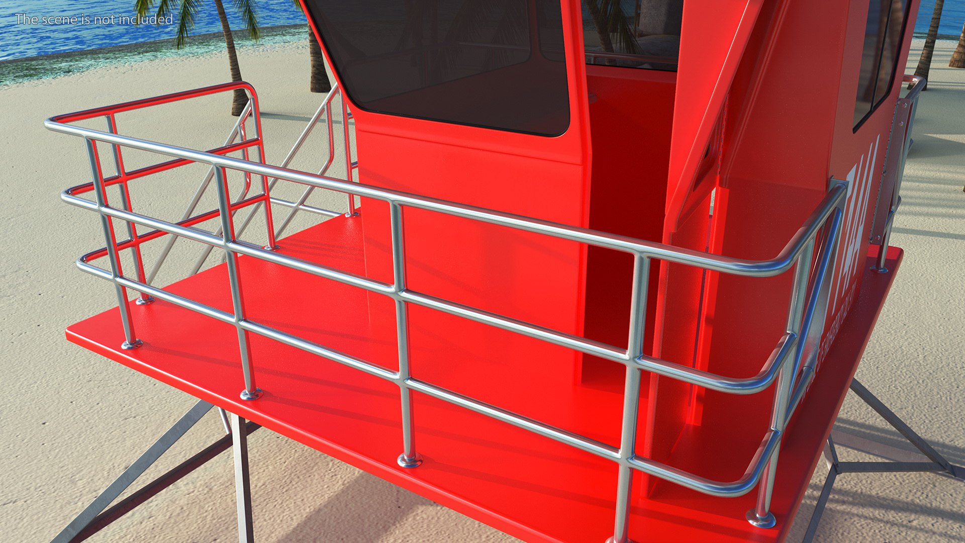 3D Red House Lifeguard - TurboSquid 2137045