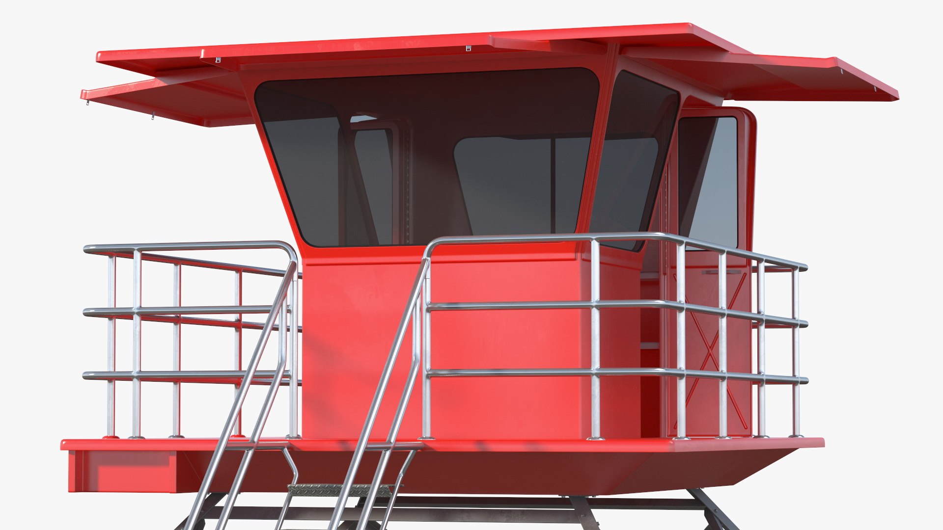 3D Red House Lifeguard - TurboSquid 2137045