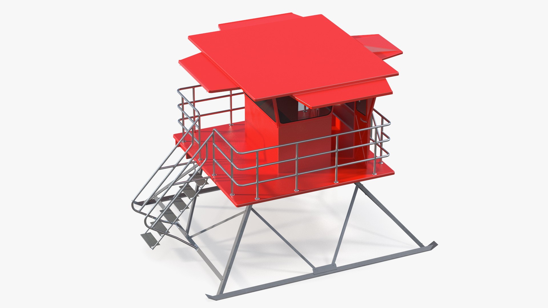 3D Red House Lifeguard - TurboSquid 2137045