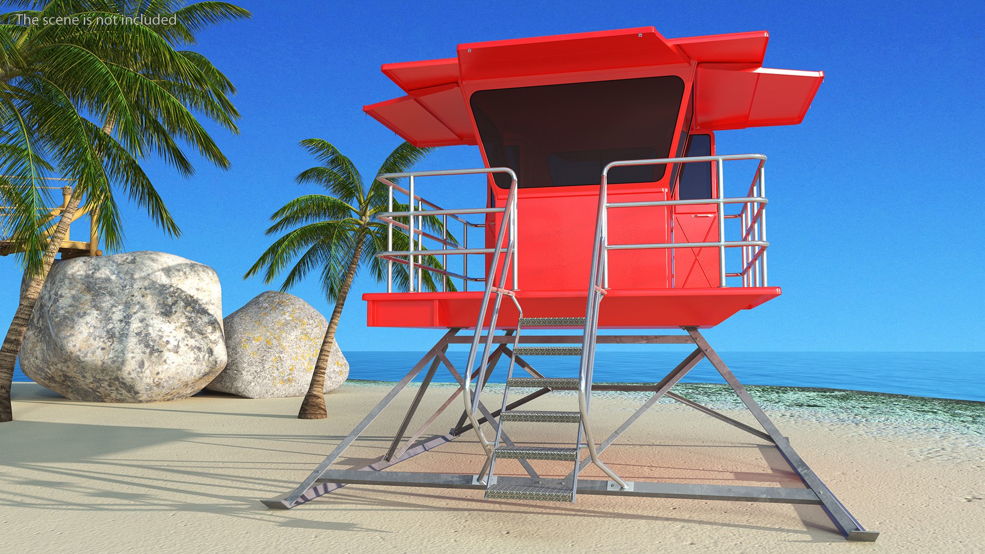 3D Red House Lifeguard - TurboSquid 2137045