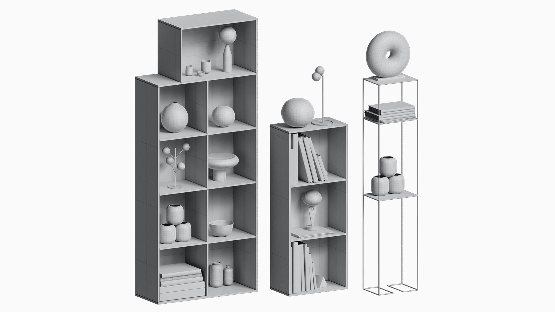 3D Bookcase 01 Model - TurboSquid 2212547