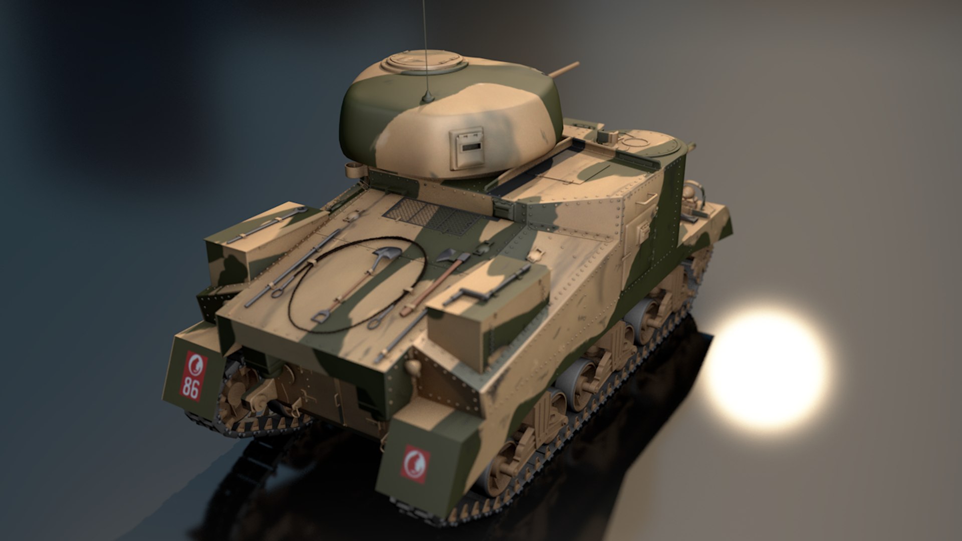 M3 grant desert rats model - TurboSquid 1461247