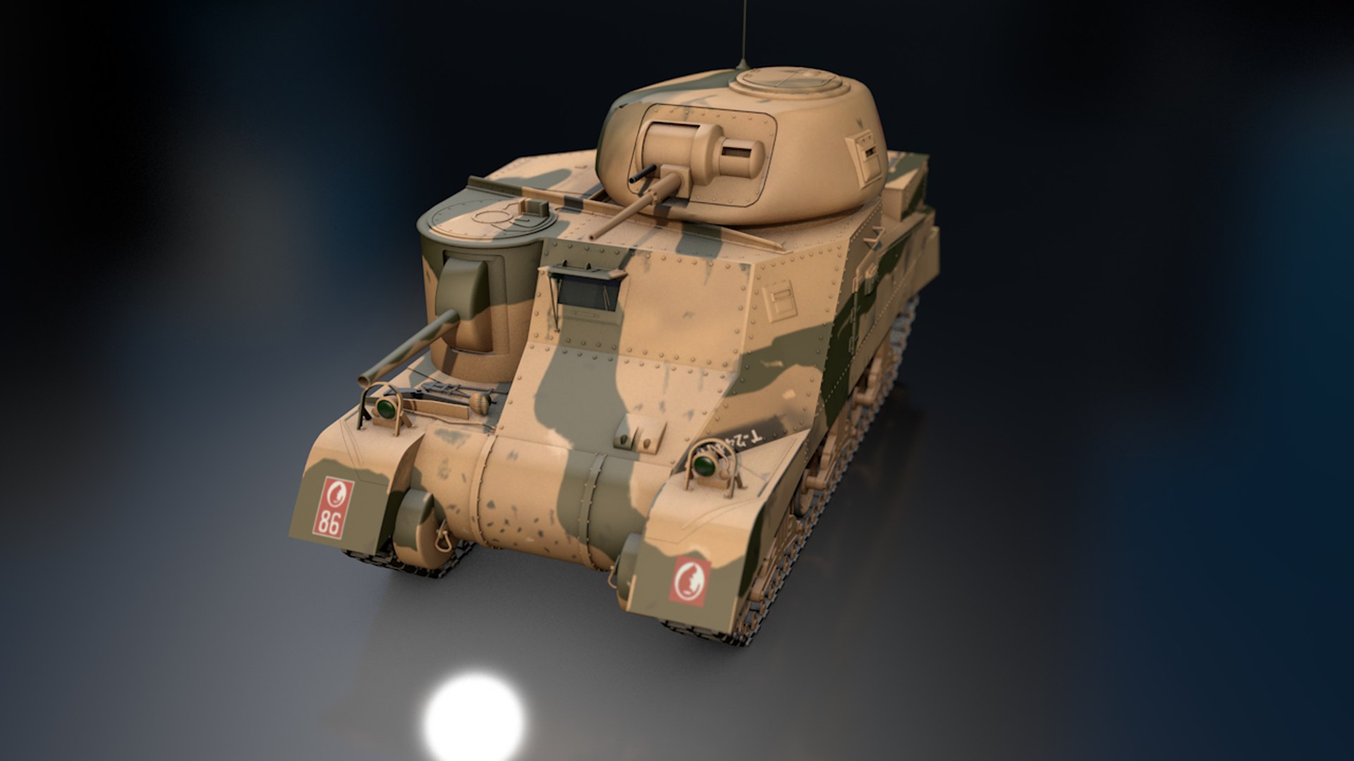 M3 grant desert rats model - TurboSquid 1461247