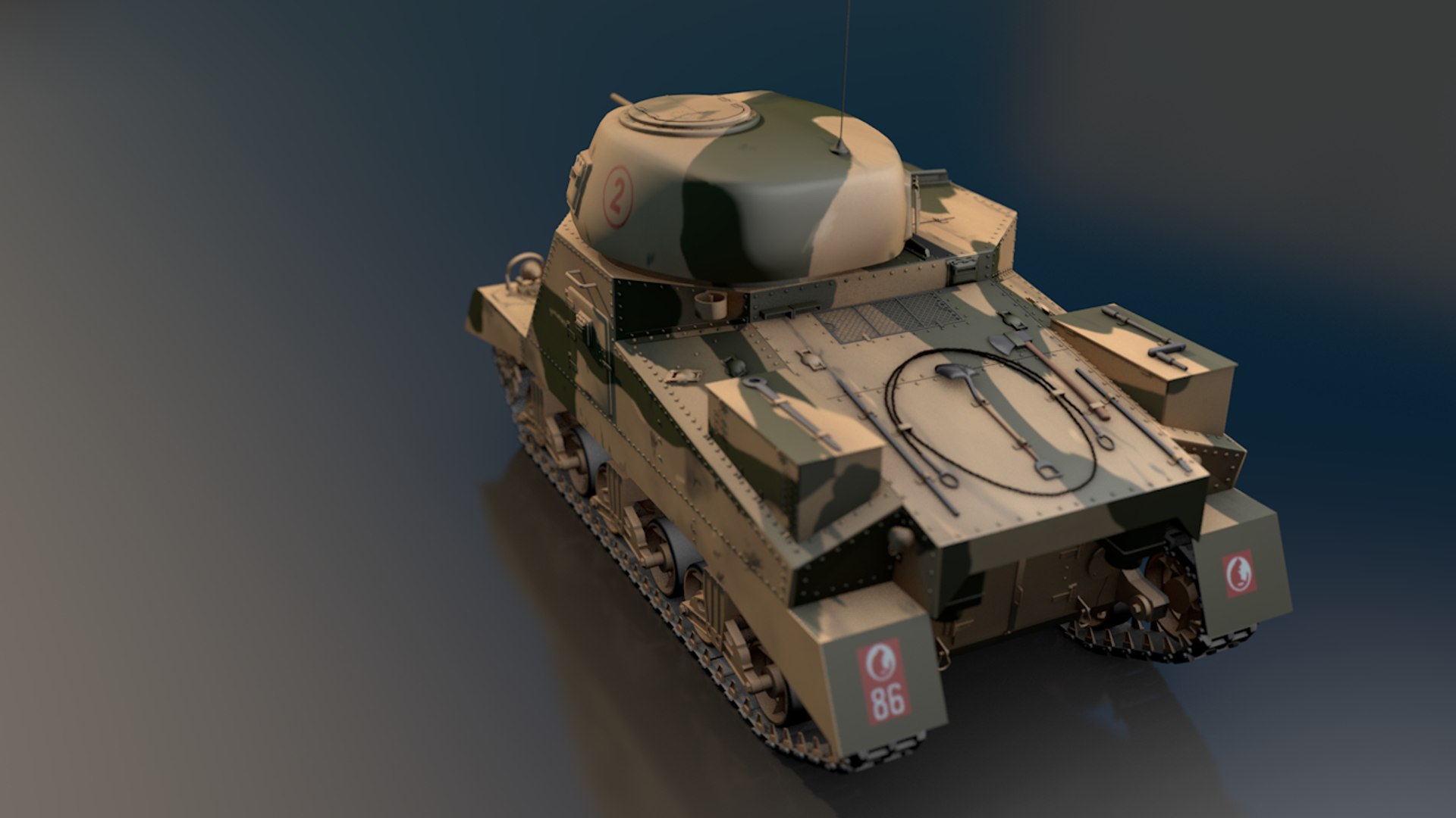 M3 grant desert rats model - TurboSquid 1461247