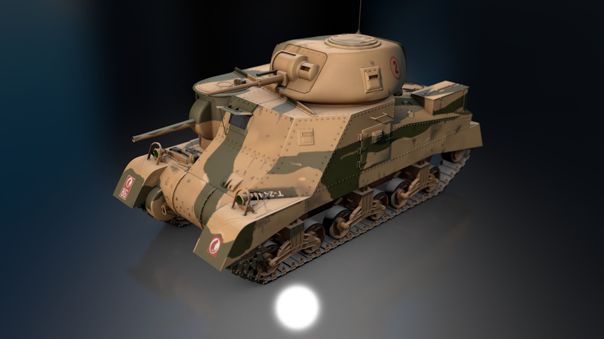 M3 grant desert rats model - TurboSquid 1461247