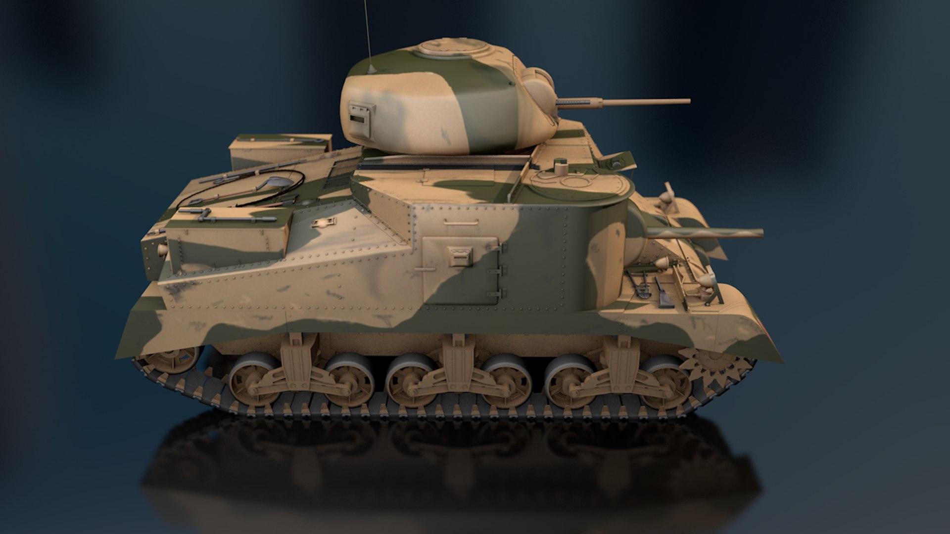 M3 grant desert rats model - TurboSquid 1461247