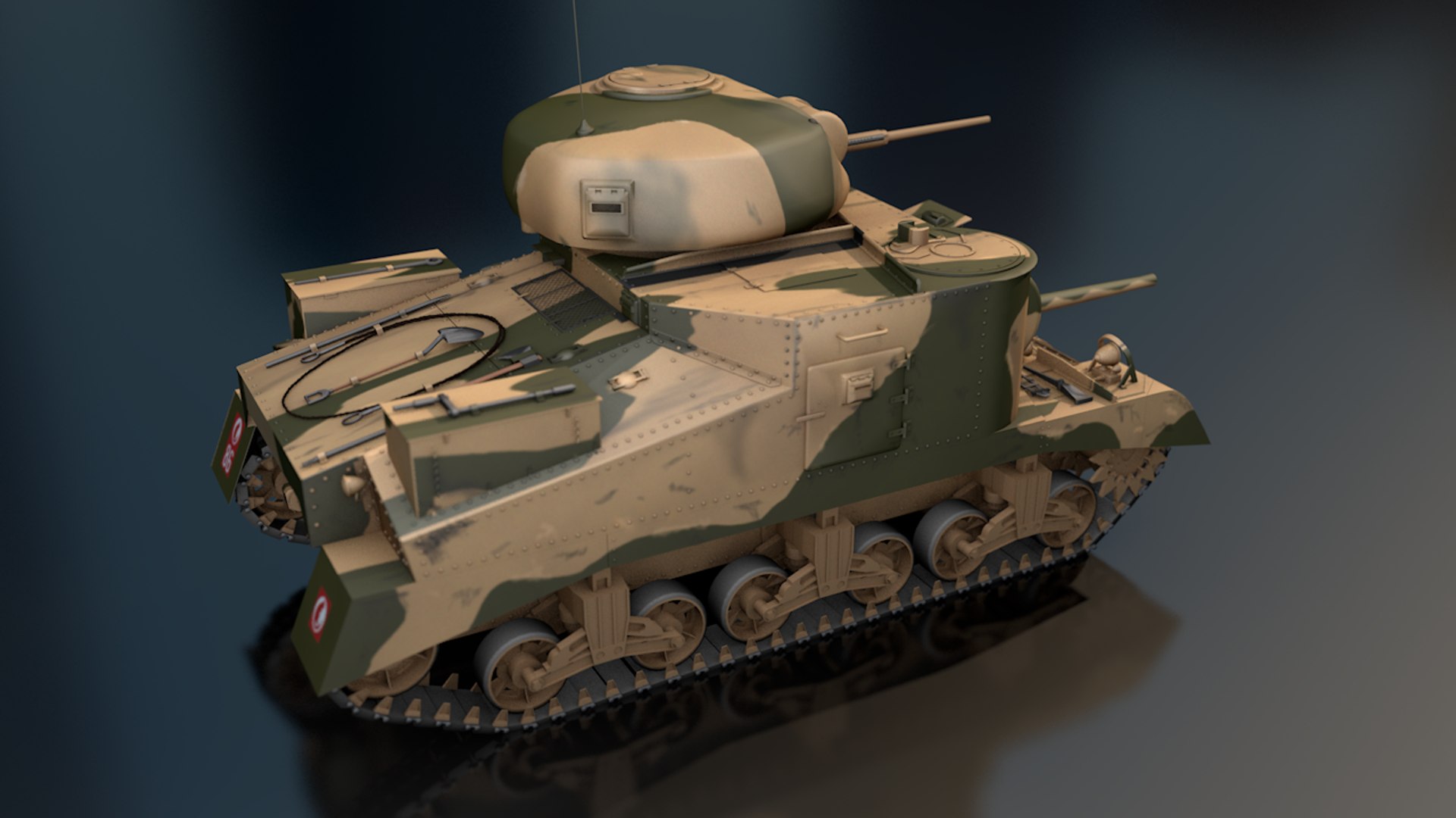 M3 grant desert rats model - TurboSquid 1461247