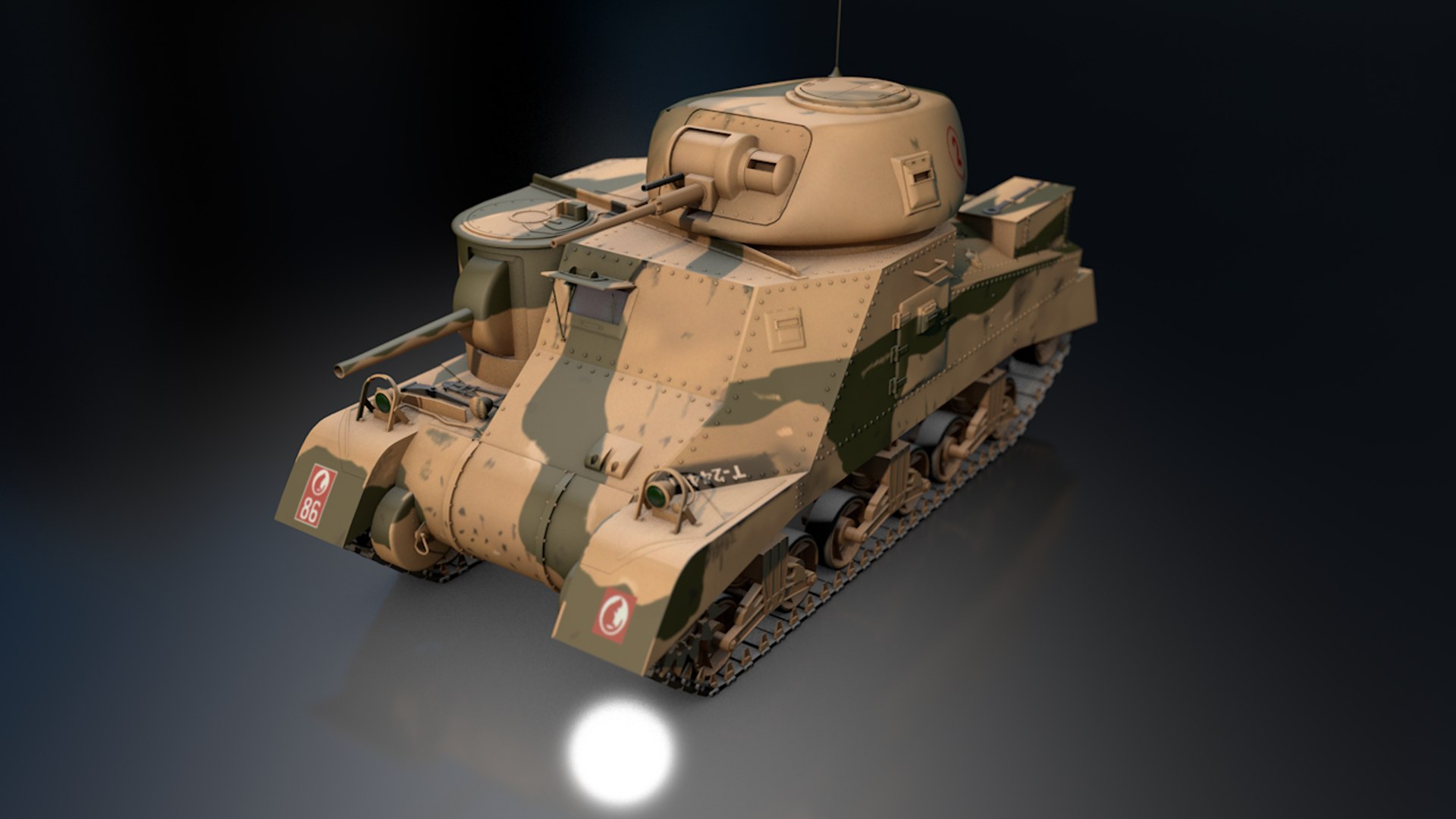 M3 grant desert rats model - TurboSquid 1461247