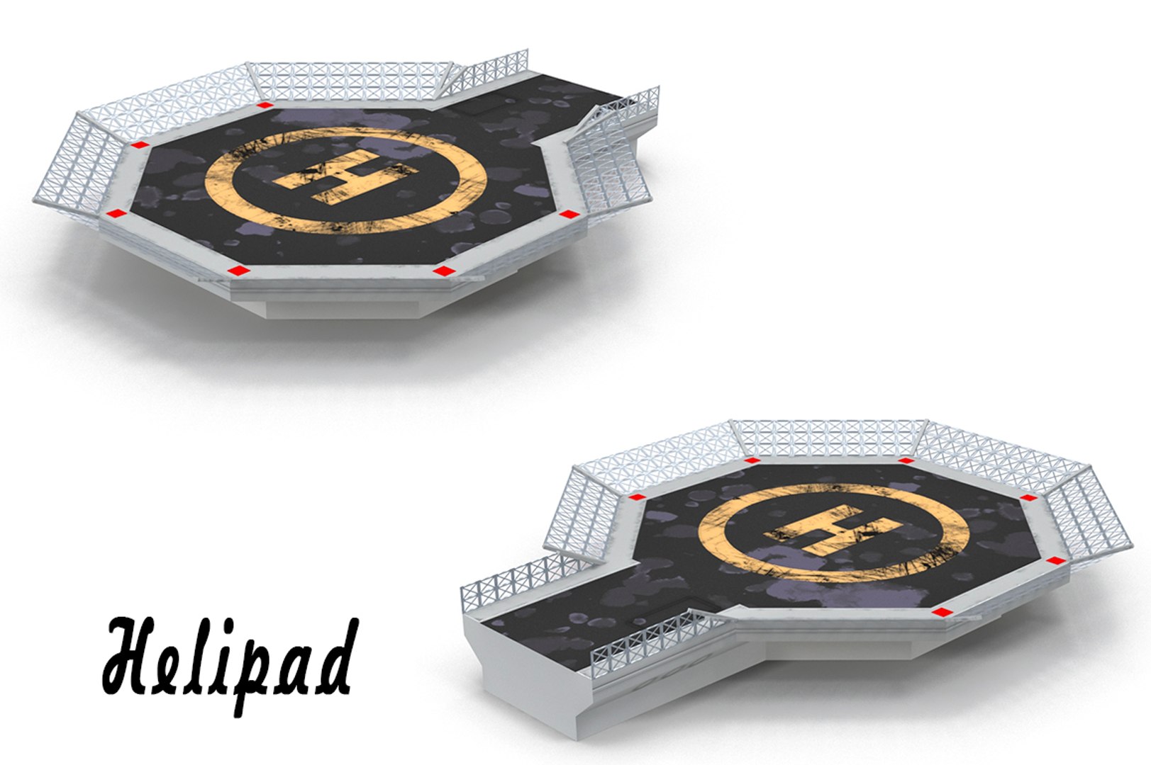 Helicopter Platform 3d Model