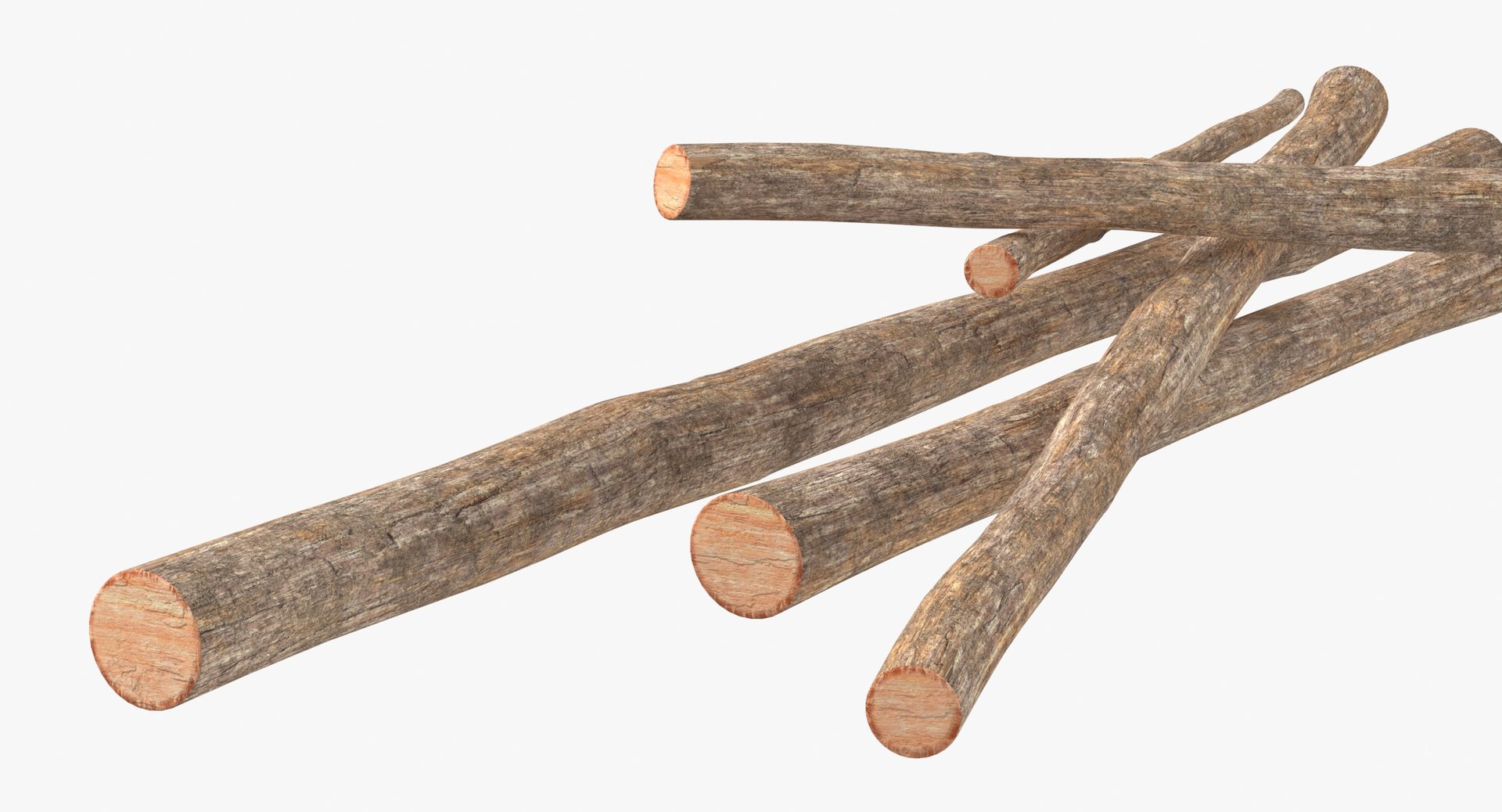 3D Log Pile Small Medium And Large 02 Model - TurboSquid 2035380