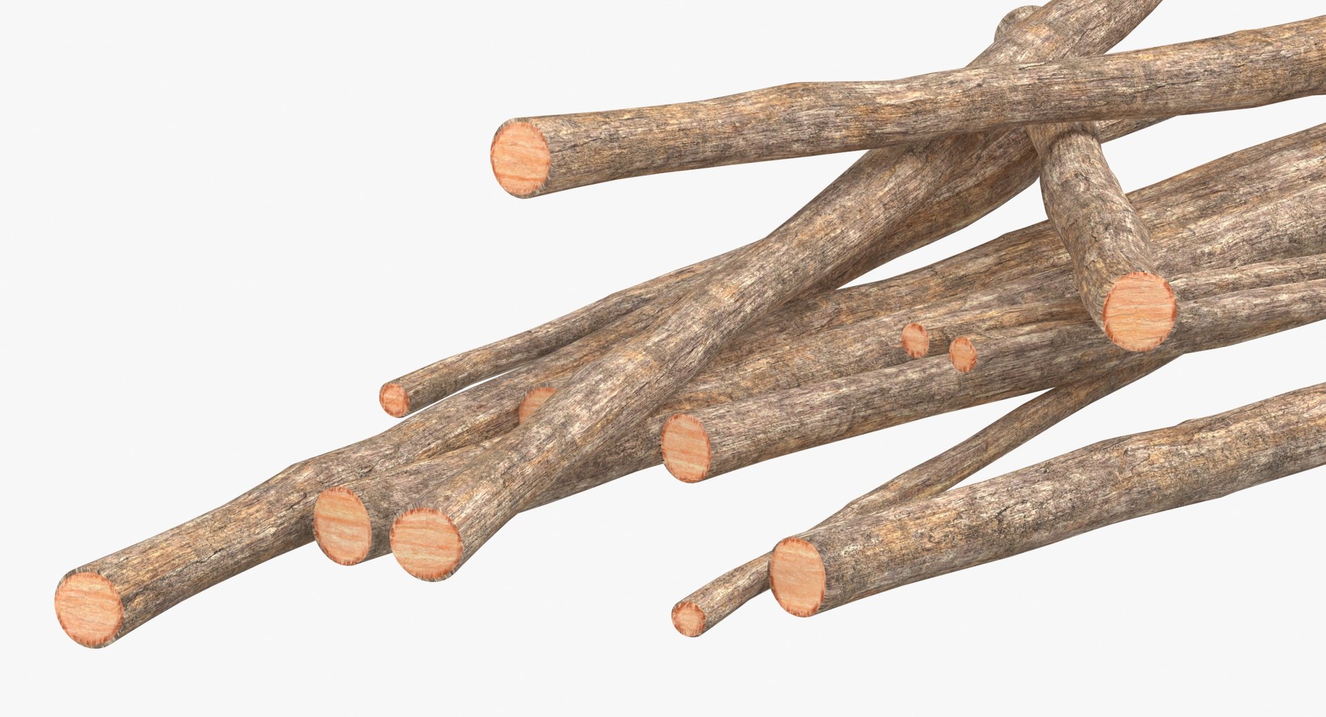 3D Log Pile Small Medium And Large 02 Model - TurboSquid 2035380