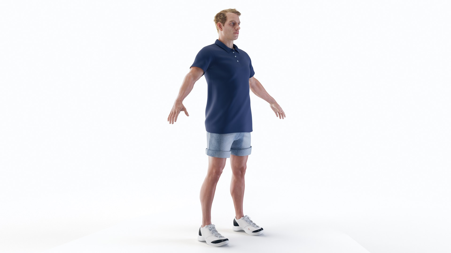 3D Model Male Casual Summer Clothing - TurboSquid 2160189