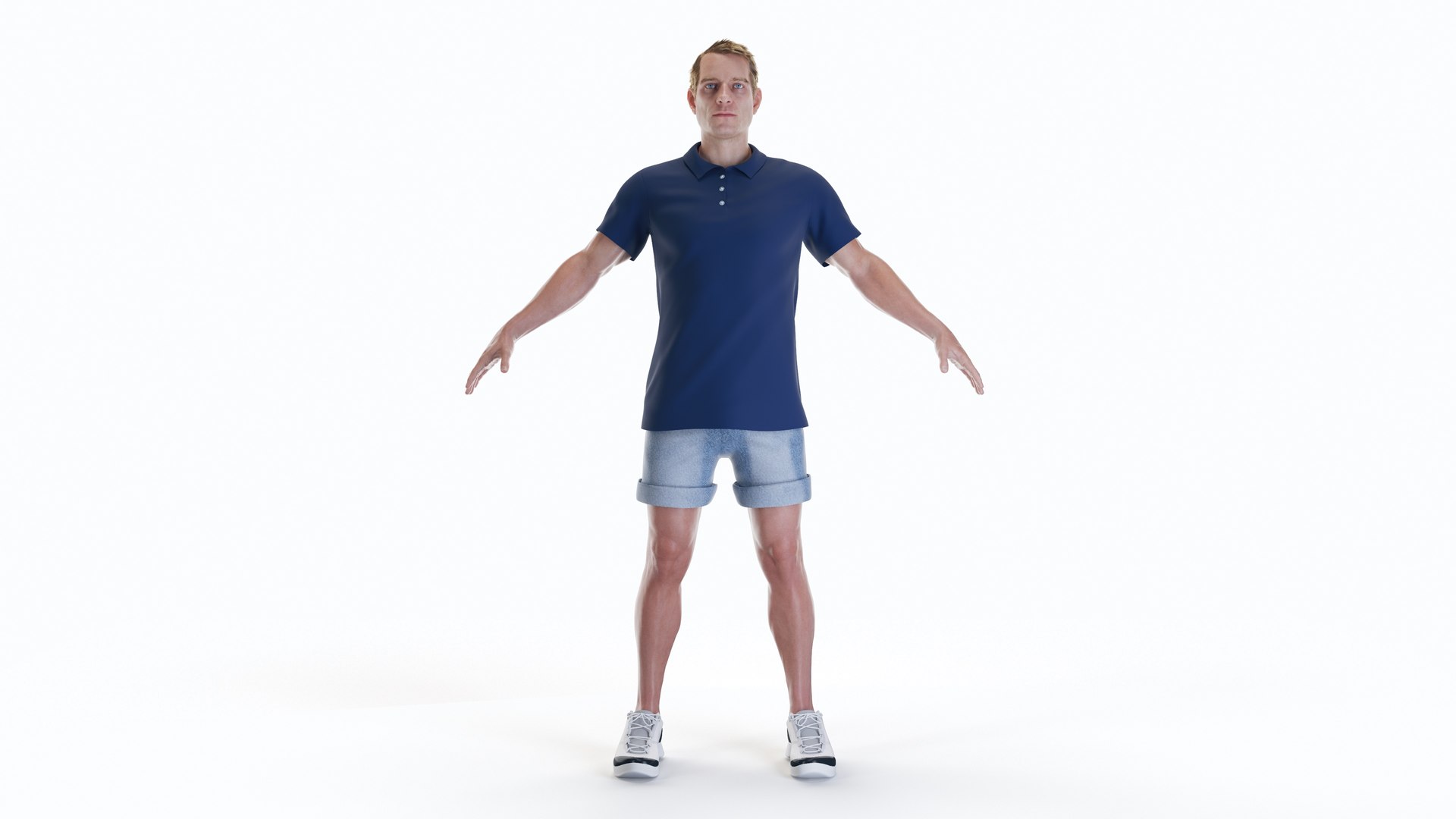 3D Model Male Casual Summer Clothing - TurboSquid 2160189