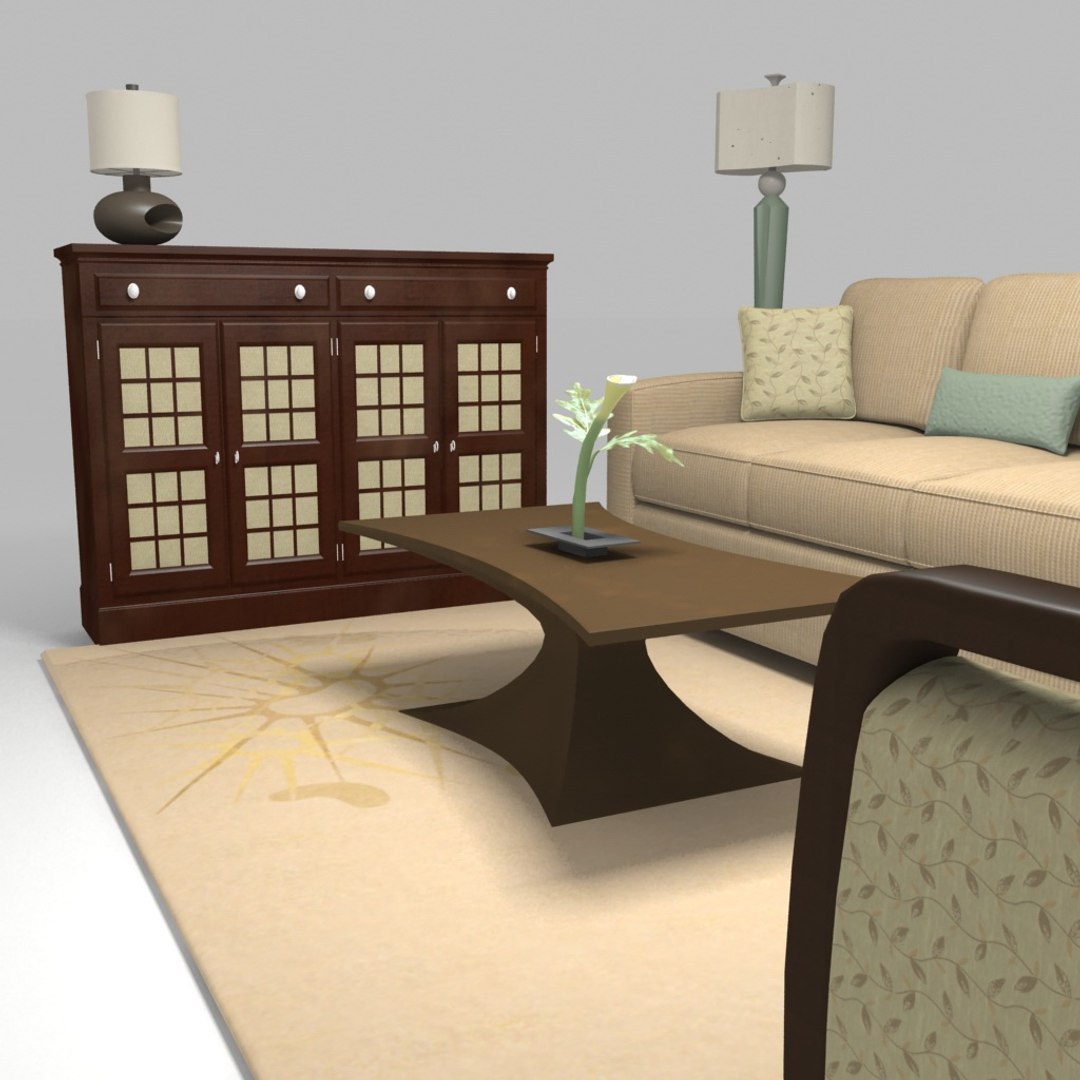Living Furniture 3d Dwg