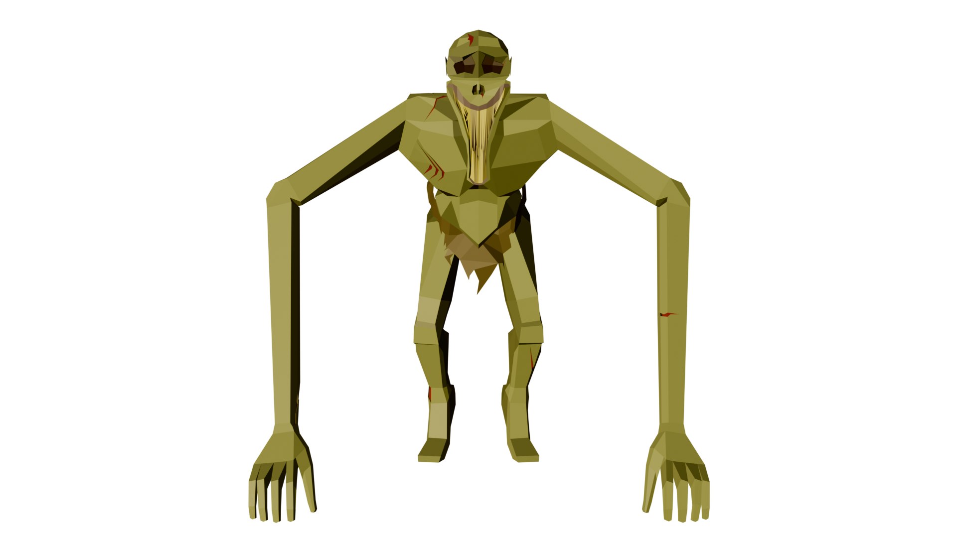 3D Horror Monster Low Poly Model - TurboSquid 2486957