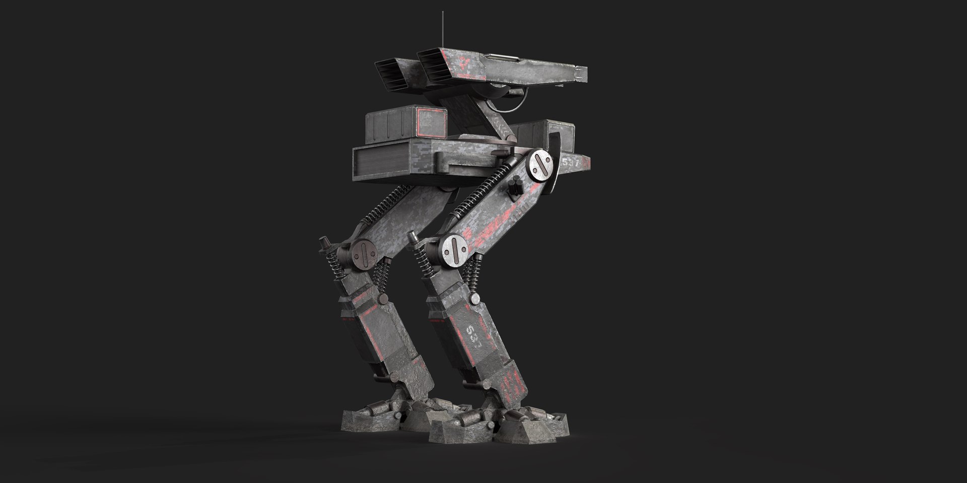 3D Mech Robot Two Legs Combat Sci-Fi Model - TurboSquid 2293941