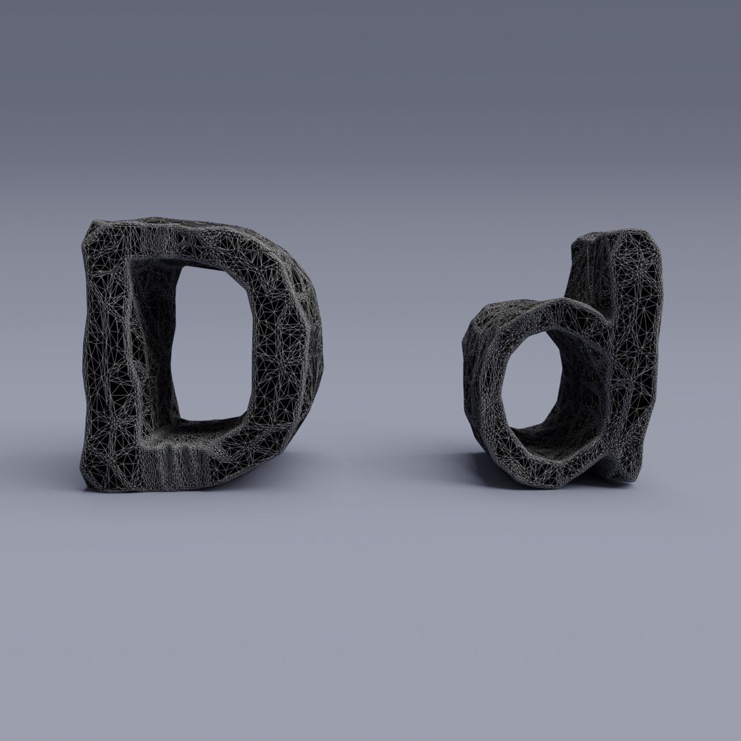 3D Letter D - TurboSquid 1341384