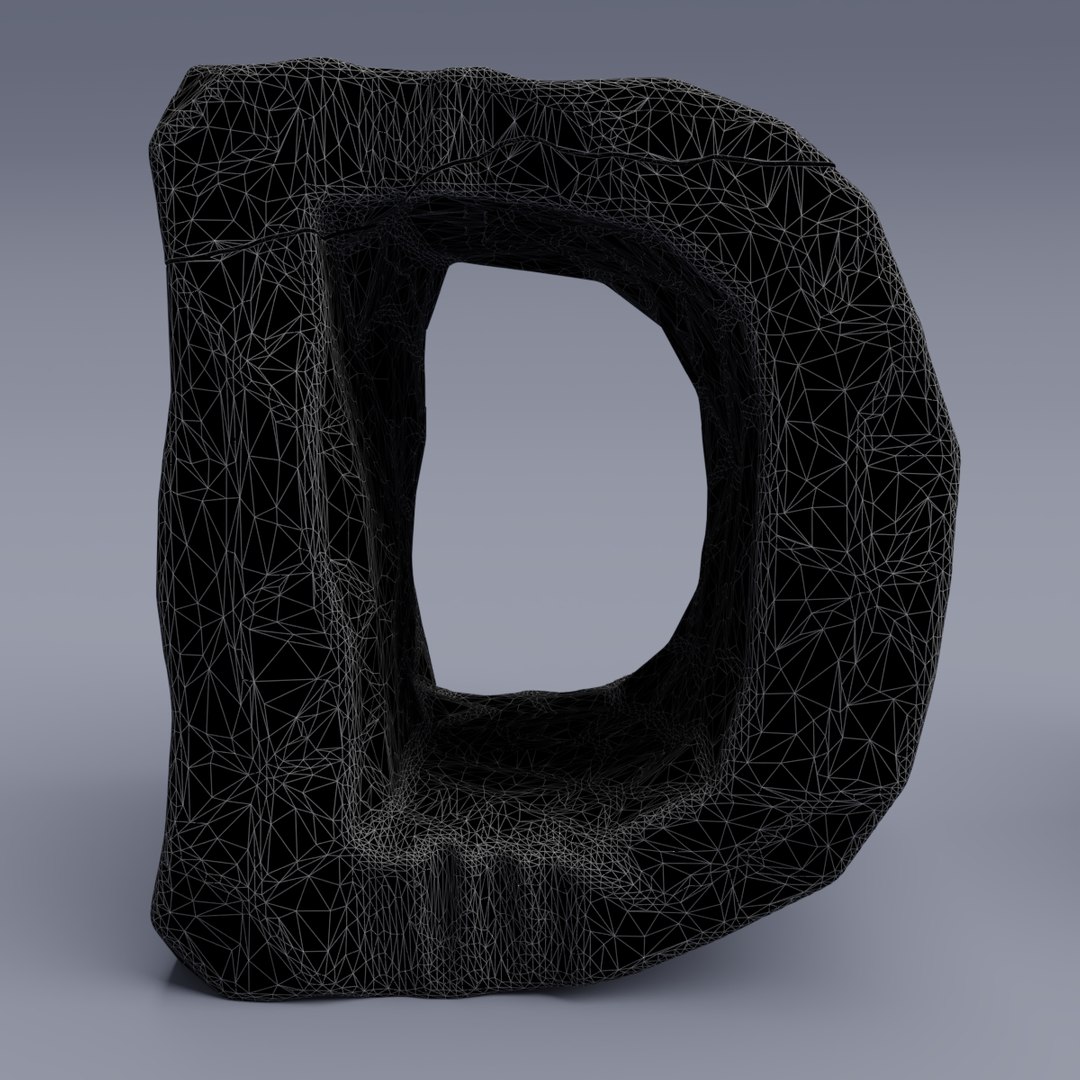 3D Letter D - TurboSquid 1341384
