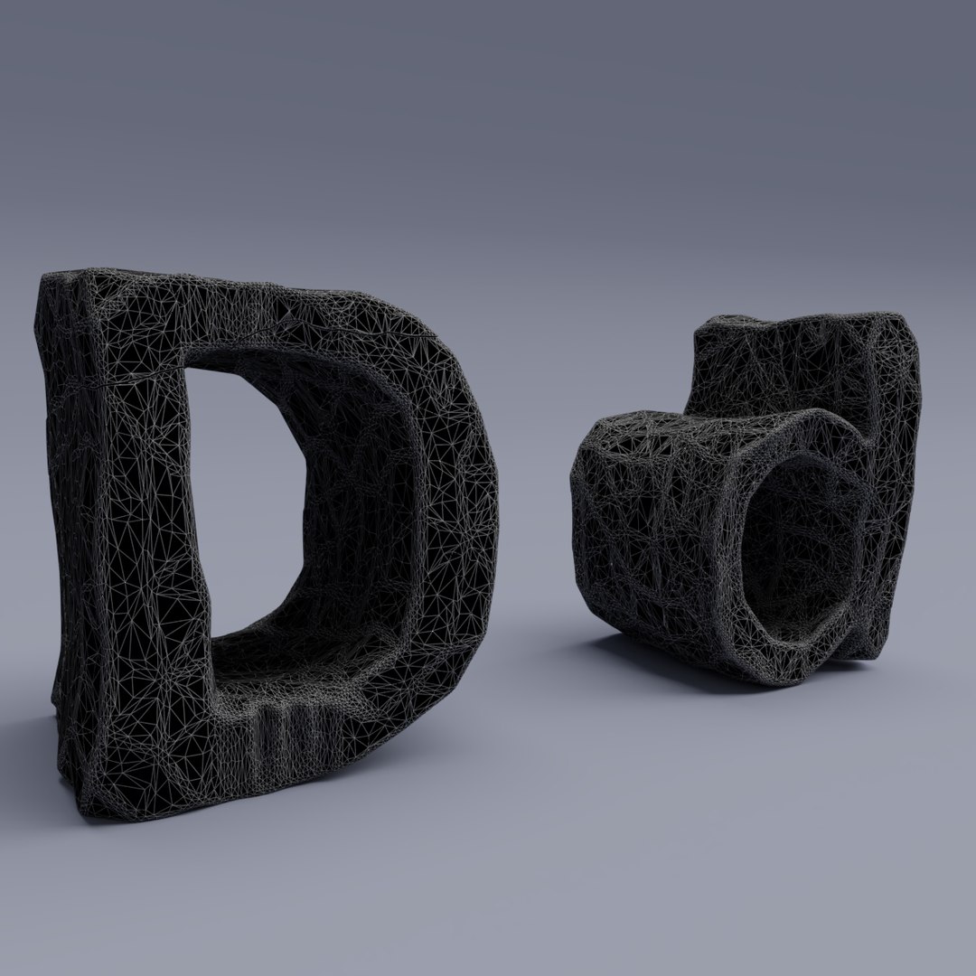3D Letter D - TurboSquid 1341384