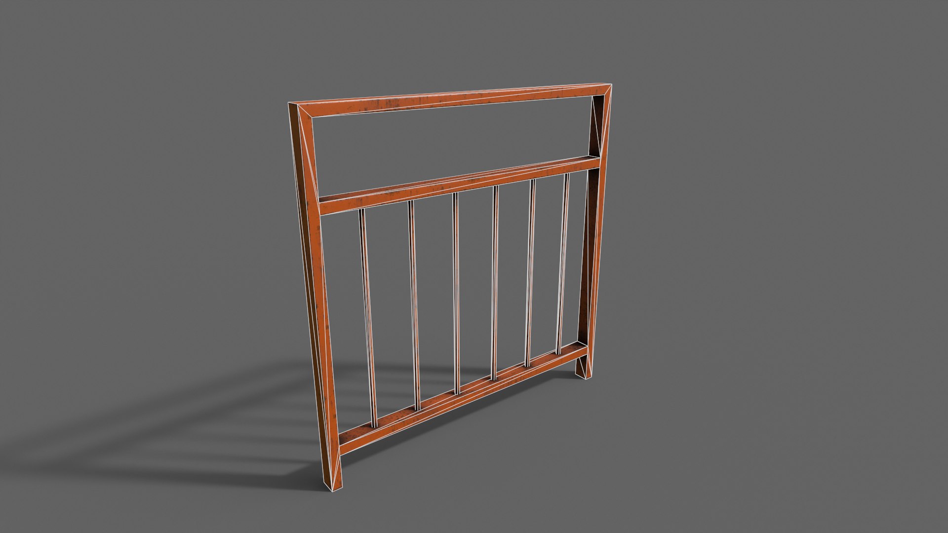 PBR Pedestrian Guard Rail Orange V4 3D Model - TurboSquid 1867137