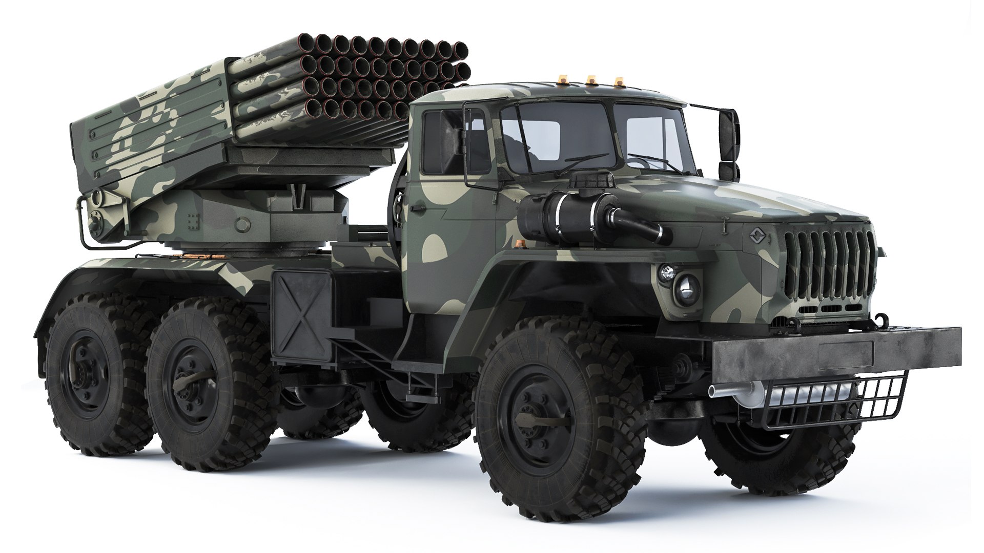 3D BM-21 Grad Ural 4320 2010 - TurboSquid 2145588