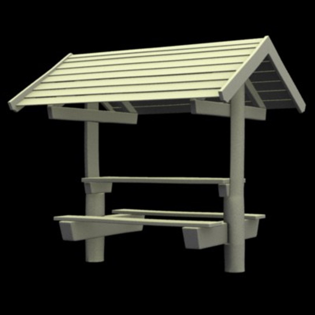 3d Model Wooden Forest Seat