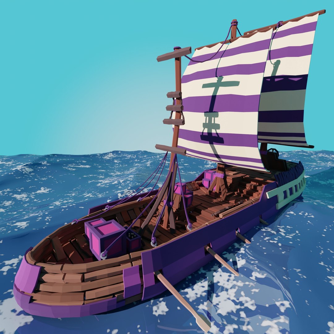 3D Model Stylized Ship-5 - TurboSquid 1972892