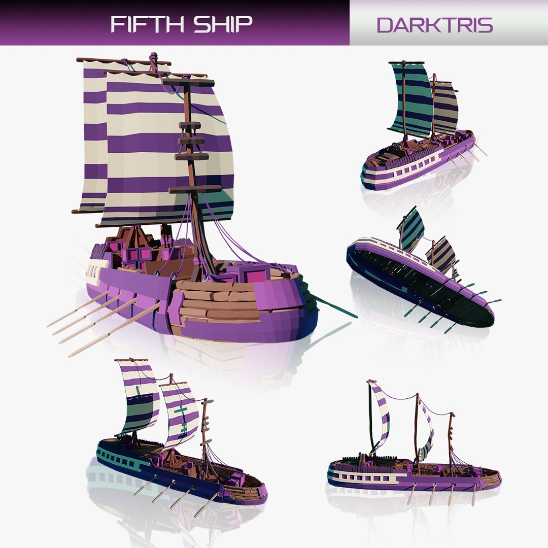 3D Model Stylized Ship-5 - TurboSquid 1972892