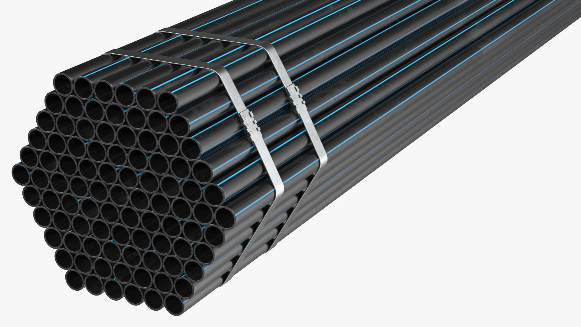 Thin Plastic Pipes Bundle 6 Meters 3D - TurboSquid 2213189