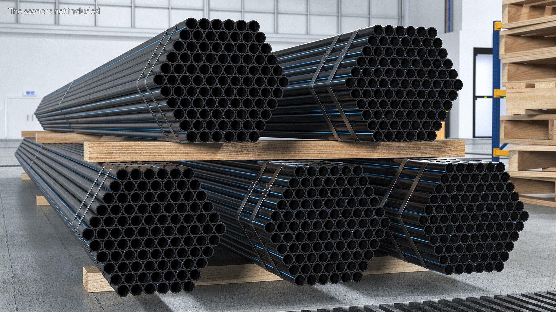 Thin Plastic Pipes Bundle 6 Meters 3D - TurboSquid 2213189