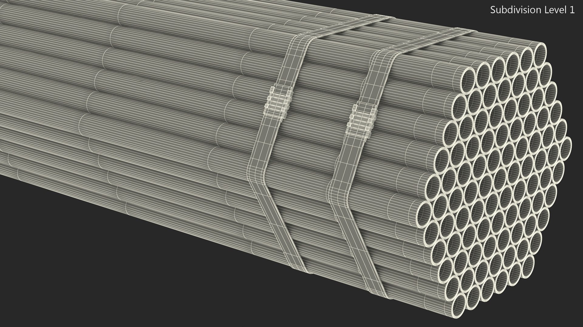 Thin Plastic Pipes Bundle 6 Meters 3D - TurboSquid 2213189