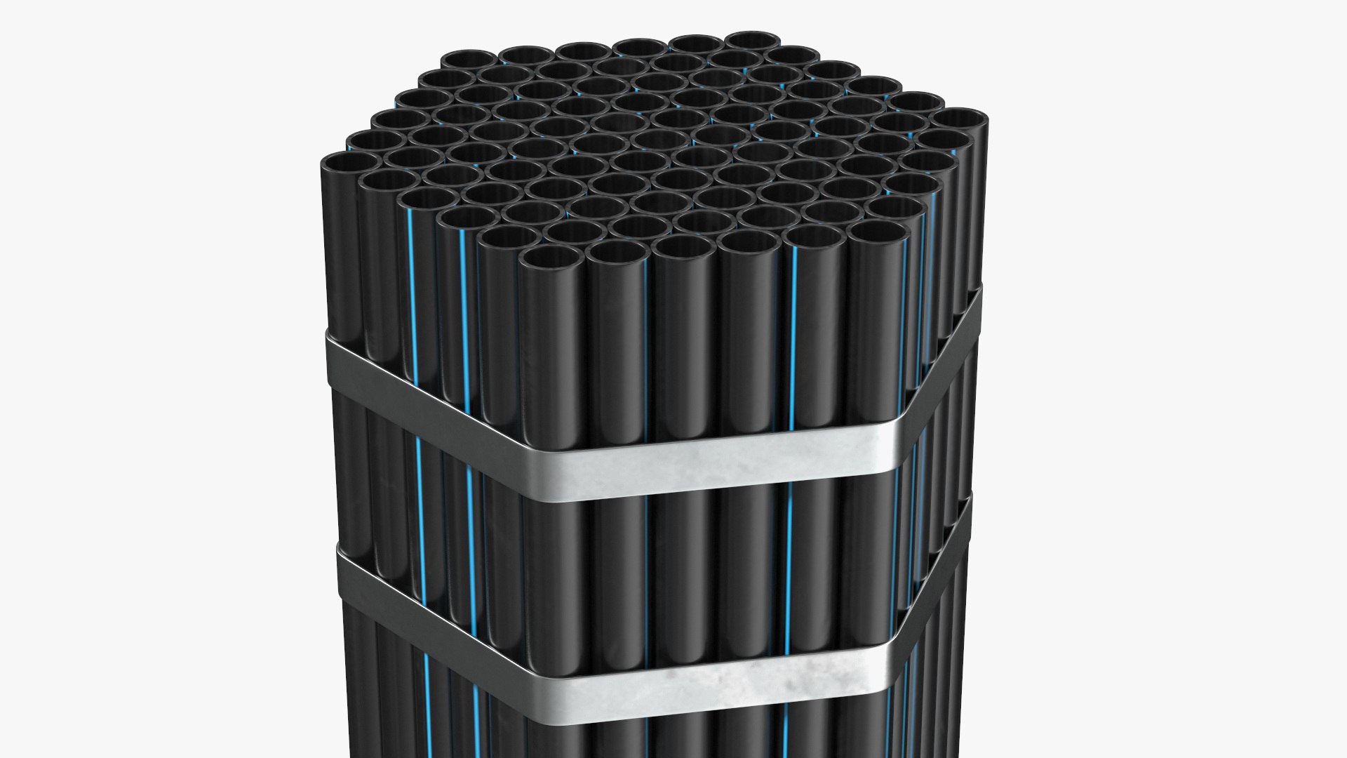 Thin Plastic Pipes Bundle 6 Meters 3D - TurboSquid 2213189