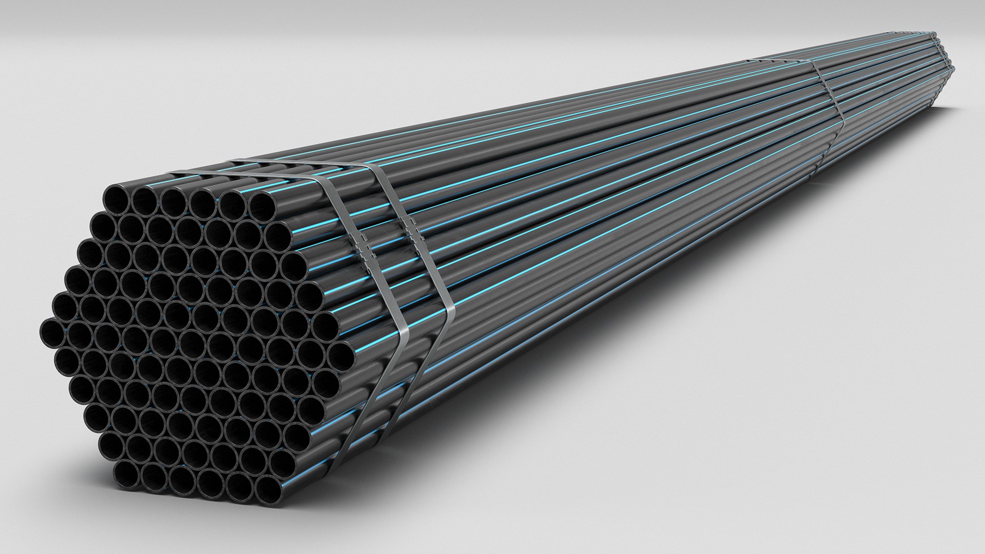 Thin Plastic Pipes Bundle 6 Meters 3D - TurboSquid 2213189