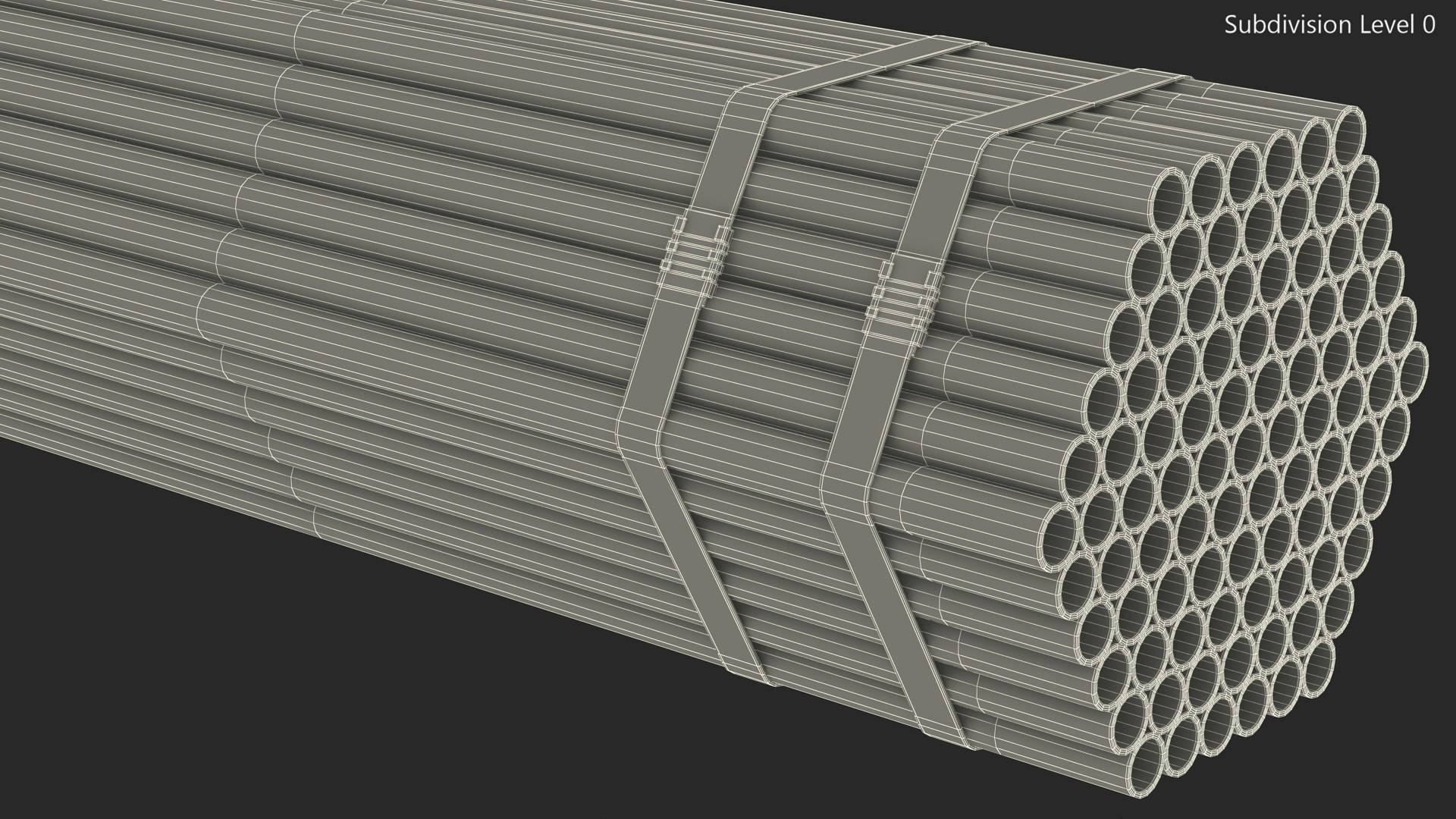 Thin Plastic Pipes Bundle 6 Meters 3D - TurboSquid 2213189