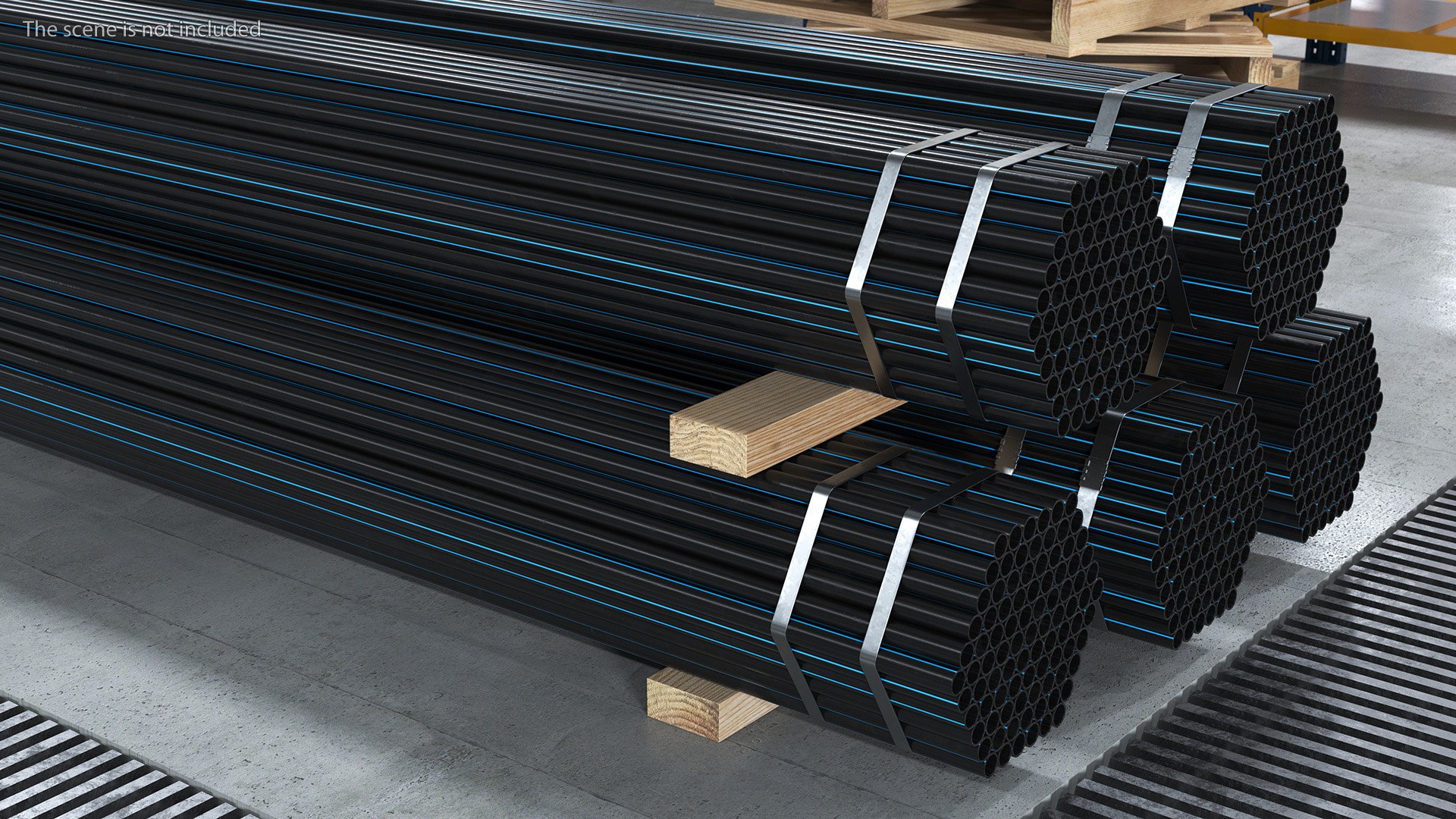 Thin Plastic Pipes Bundle 6 Meters 3D - TurboSquid 2213189