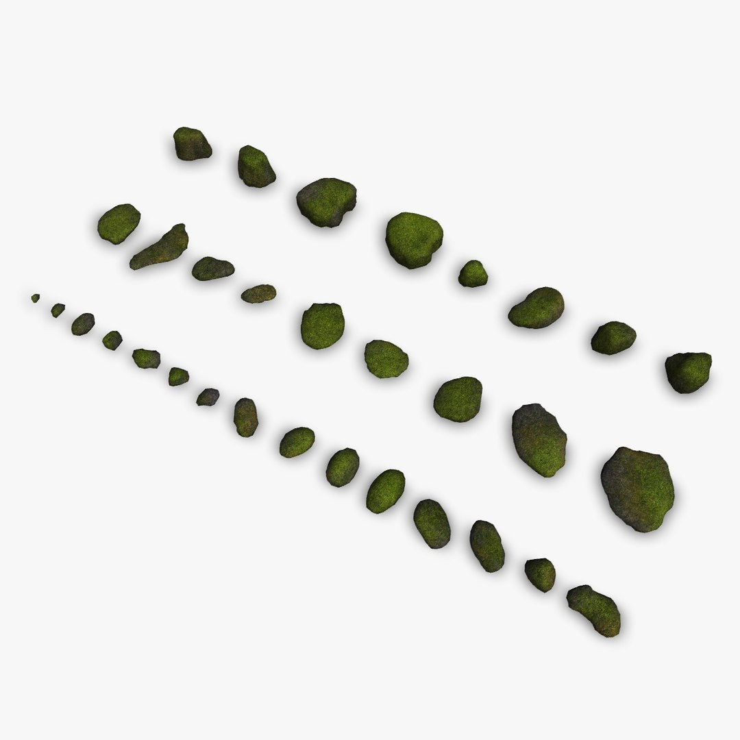 Assorted Rocks - Moss Model - TurboSquid 2216828