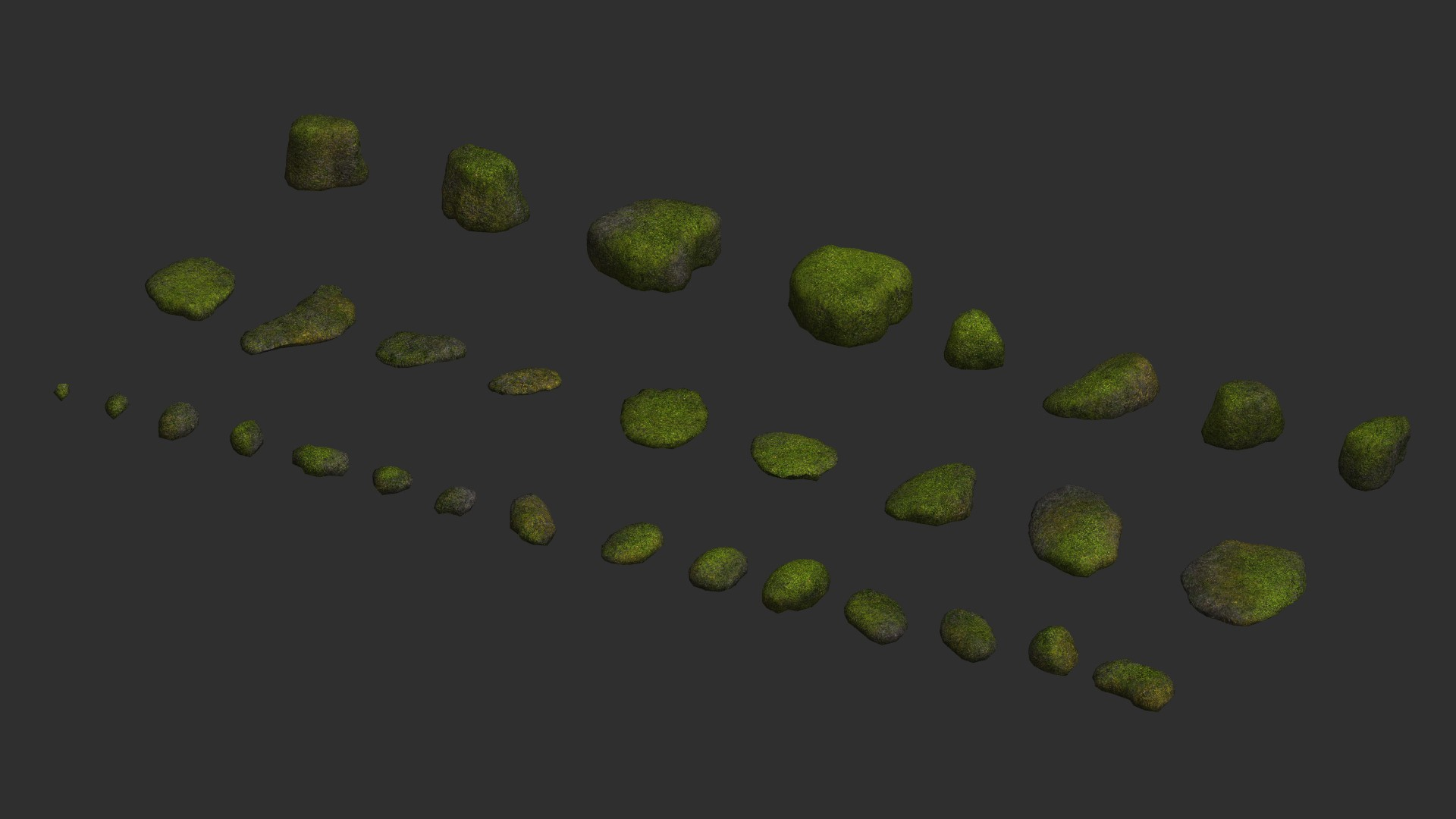 Assorted Rocks - Moss Model - TurboSquid 2216828