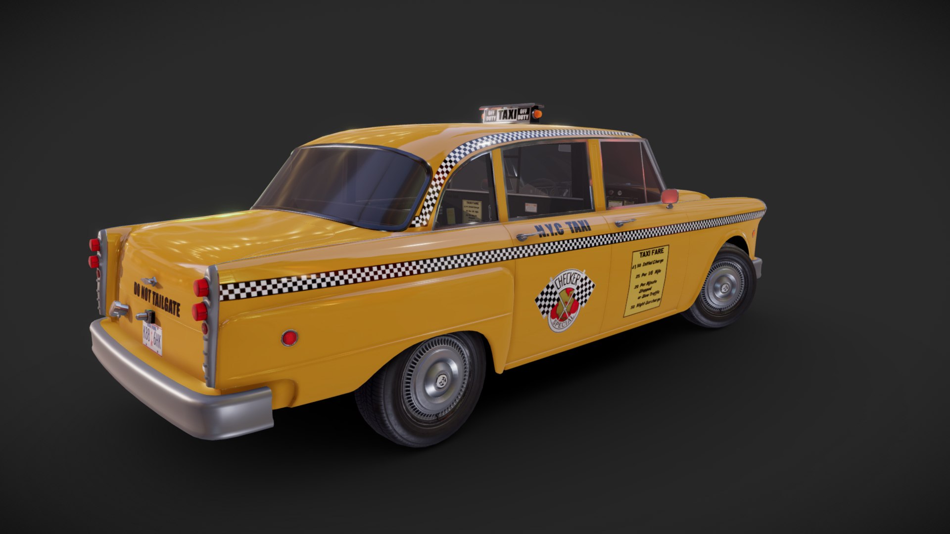 3D American Taxi Cars Collection PBR Model - TurboSquid 1730356