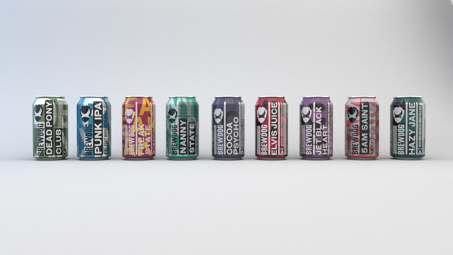 3D brewdog beer ale cans model - TurboSquid 1555539
