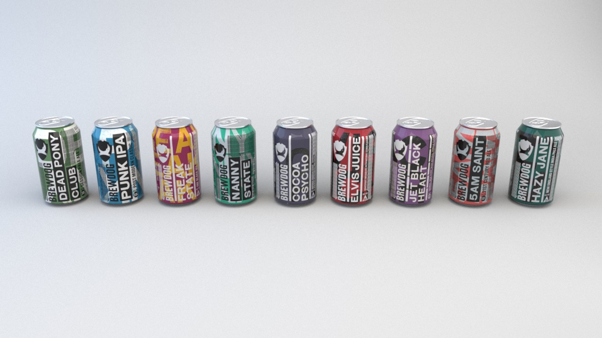 3D brewdog beer ale cans model - TurboSquid 1555539