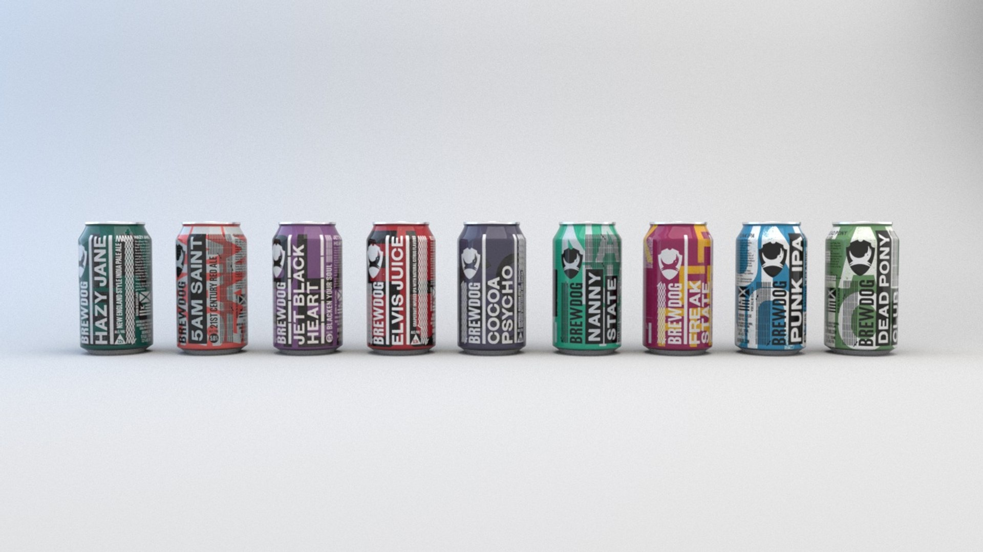 3D brewdog beer ale cans model - TurboSquid 1555539