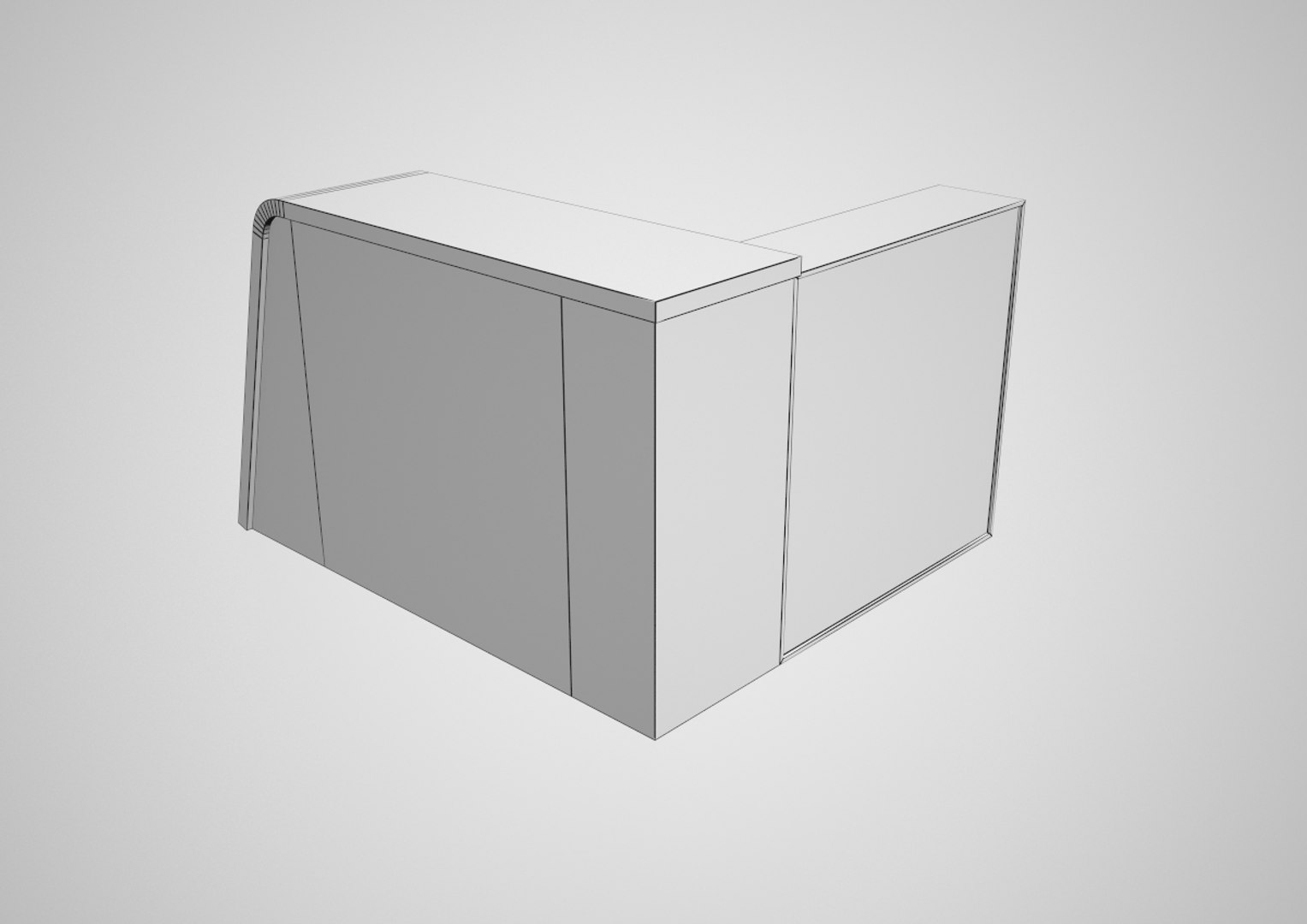 Stand Info Desk 3d Model