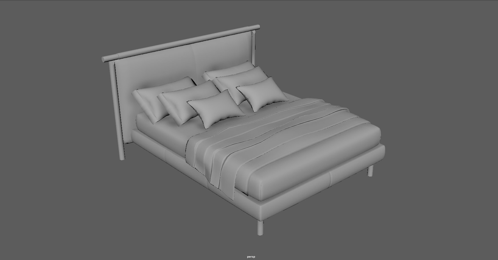 Modern King Size Bed Model - TurboSquid 2362308