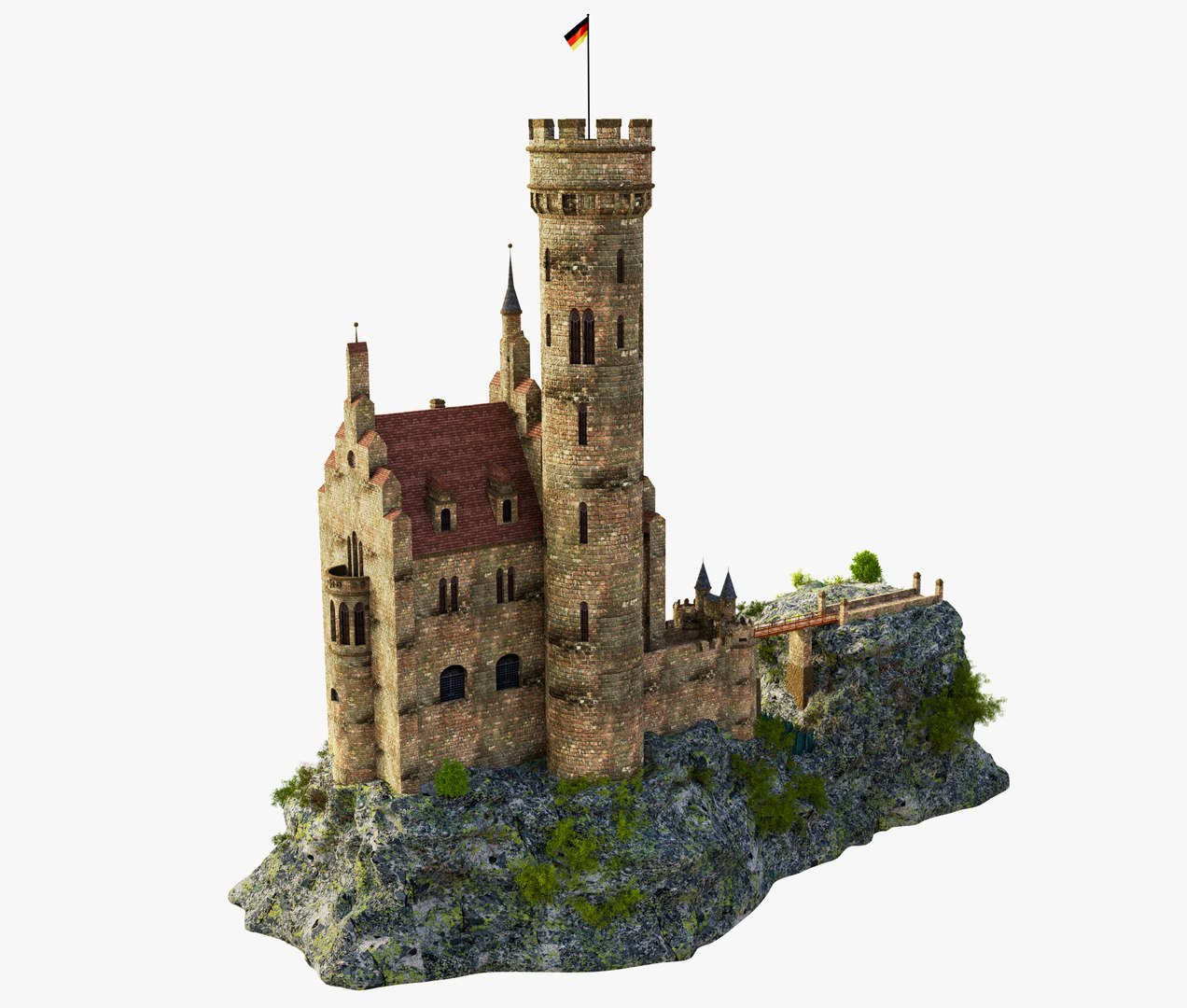 3D Model Lichtenstein Castle - TurboSquid 2165980