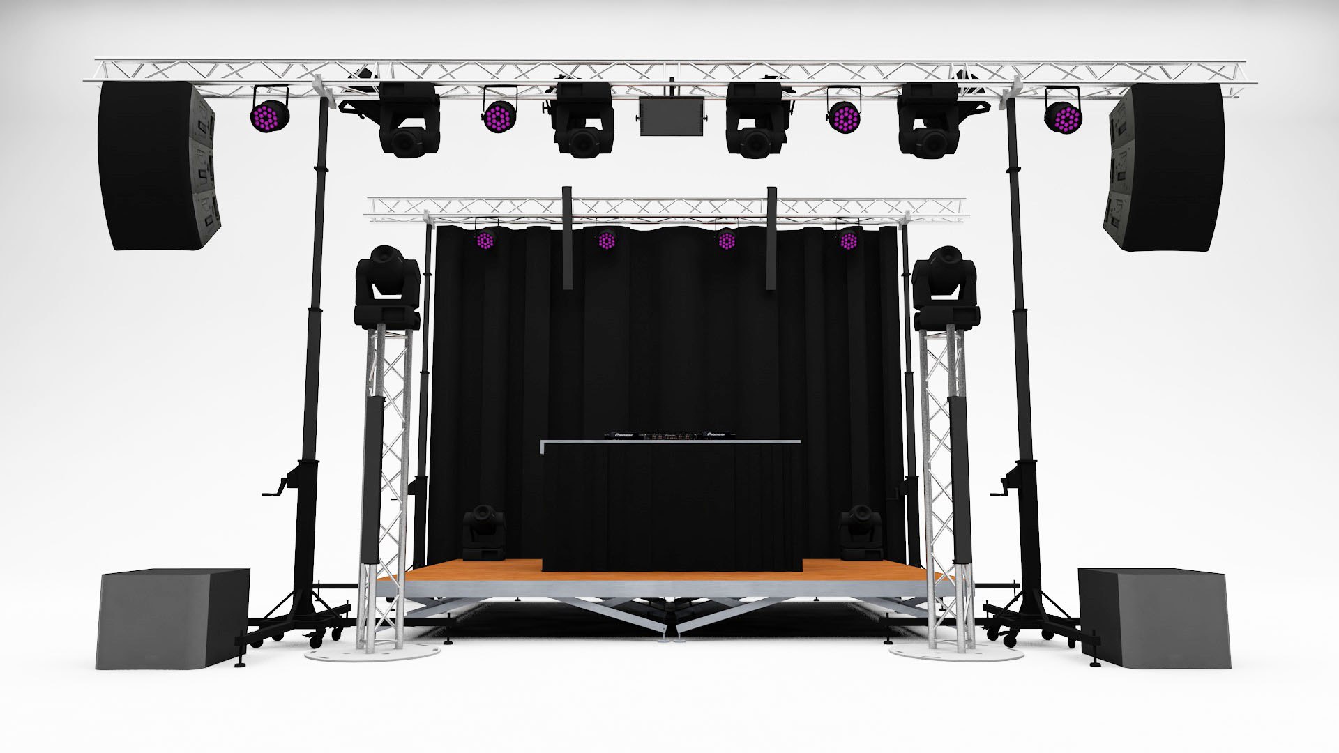 Professional DJ Stage Model - TurboSquid 2125471