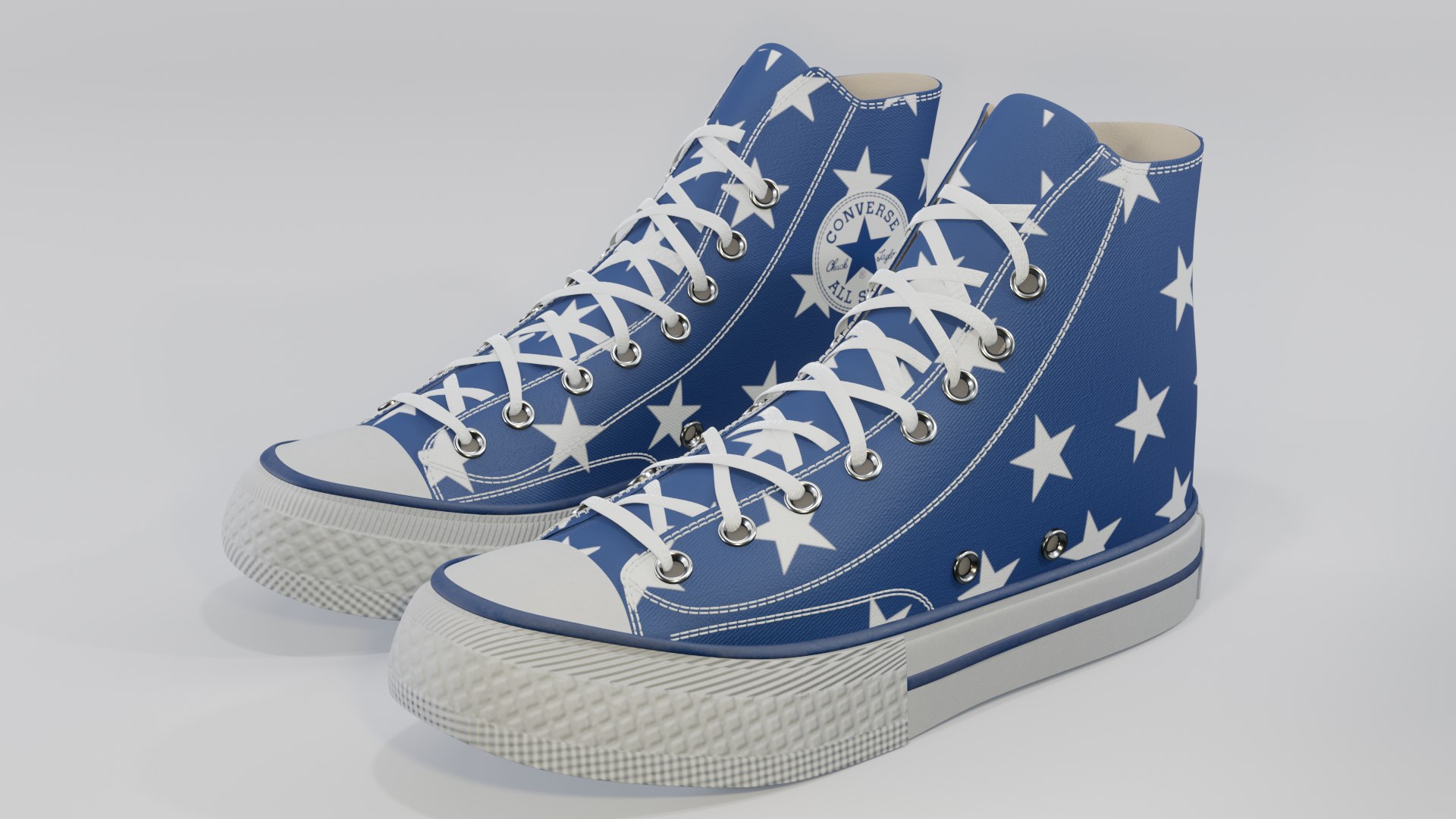 Basketball Leather Shoes Converse All Star Blue Stars model ...