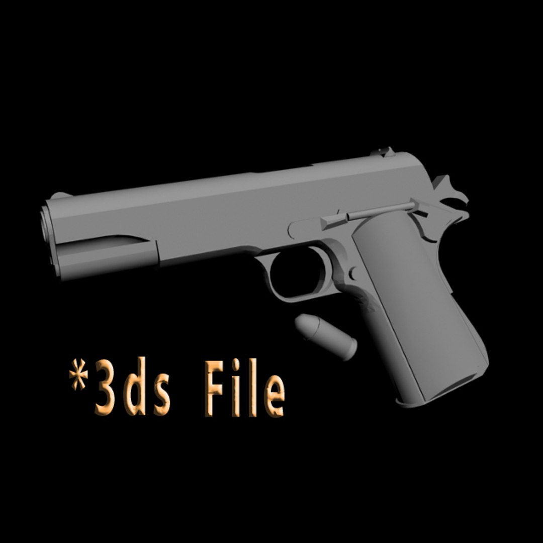 3d Max Pistols 3d-model 1911a1