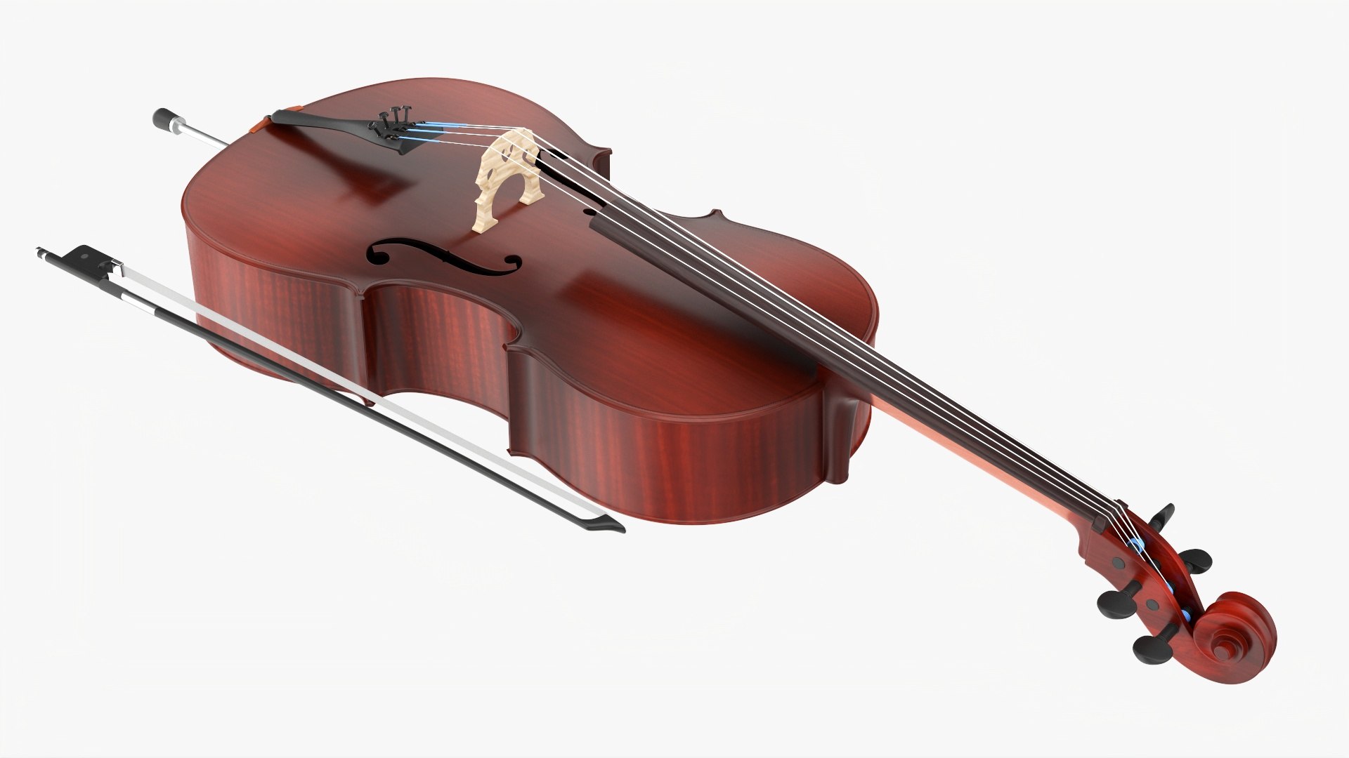 3D Acoustic Cello Red Model - TurboSquid 1766526