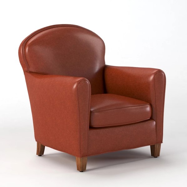 modelo 3d Contemporary Brown Leather Club Chair - TurboSquid 1954292